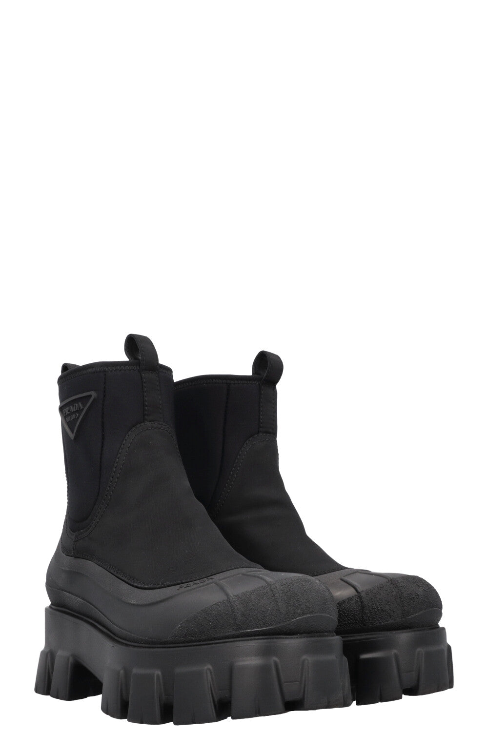 PRADA Re-Nylon Sock Ankle Boot Black – REAWAKE