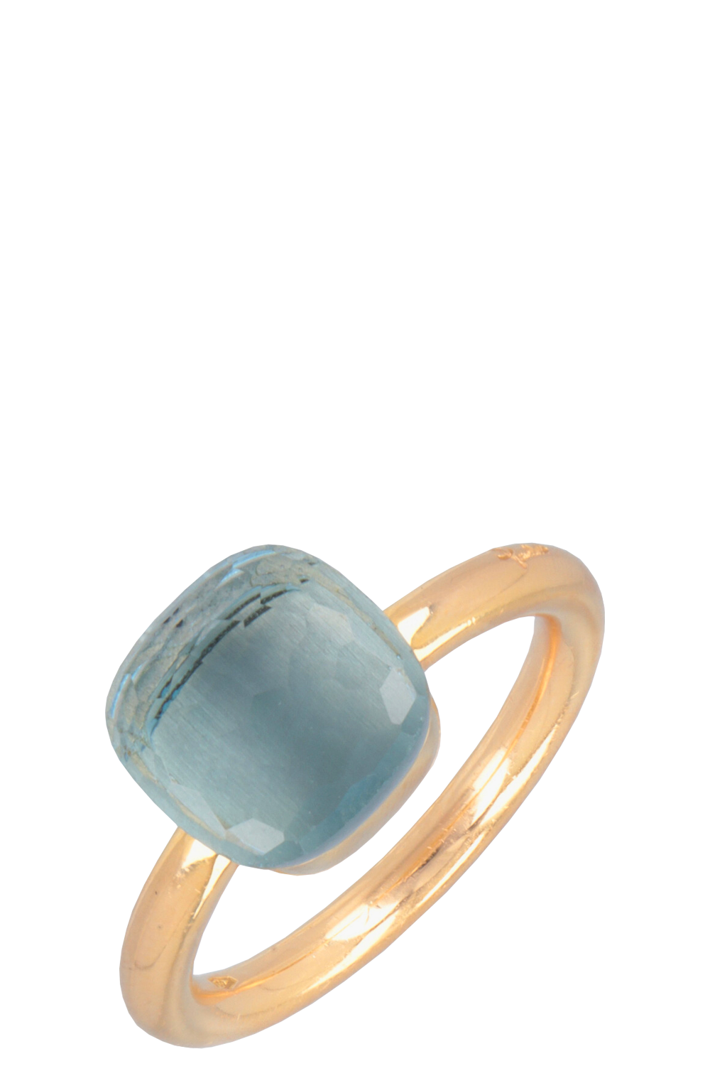 POMELLATO Classic Nudo Ring 18k Rosegold Sky Blue Topaz – REAWAKE