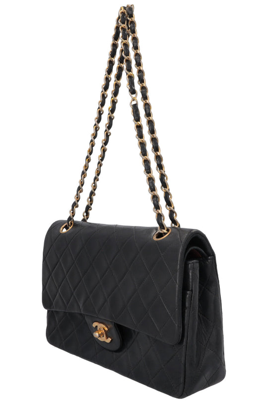 CHANEL Vintage Medium Double Flap Bag Black – REAWAKE