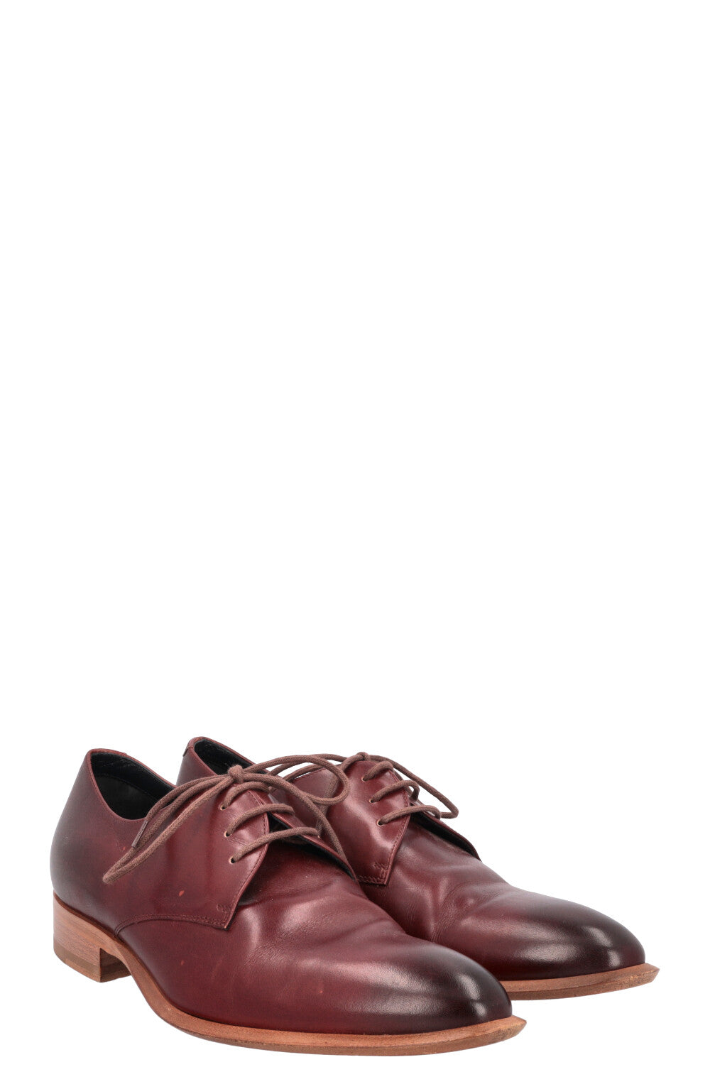 CÉLINE Flats Leather Bordeaux – REAWAKE