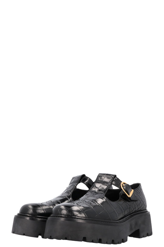 CELINE Bulky Triomphe Perforated Croc Embossed Babies – REAWAKE