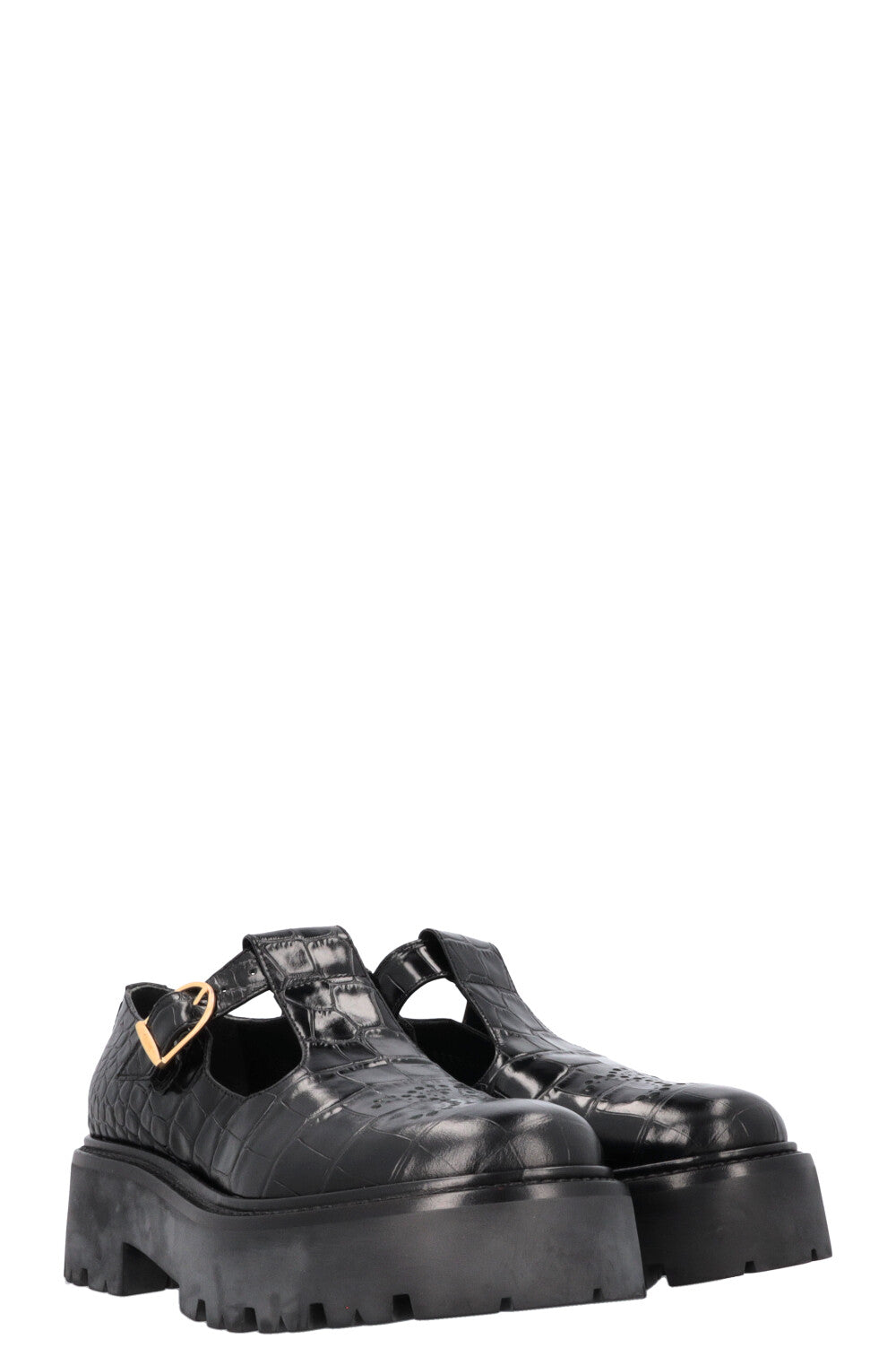 CELINE Bulky Triomphe Perforated Croc Embossed Babies – REAWAKE