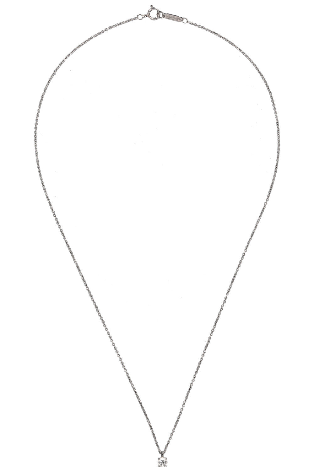 TIFFANY&CO Solitaire Necklace White Gold 18K – REAWAKE